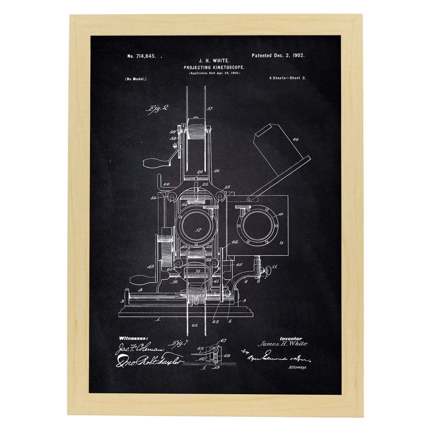 Poster Di Patent Di Kineoscopi 2. Vecchio Foglio Di Design Di Brevetto ...