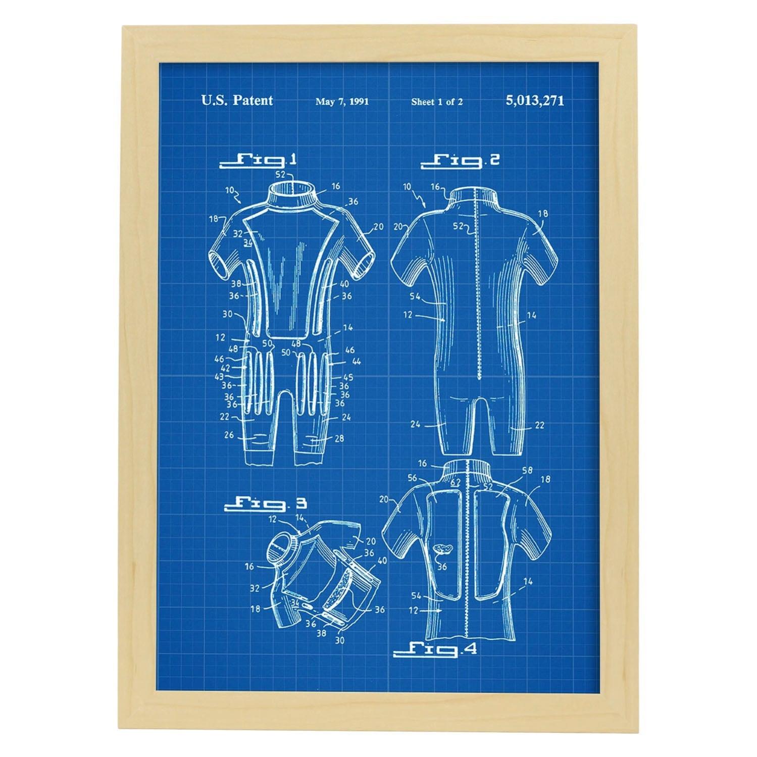 Poster Di Brevetto In Tuta In Neoprene. Antico Foglio Di Design Dei ...