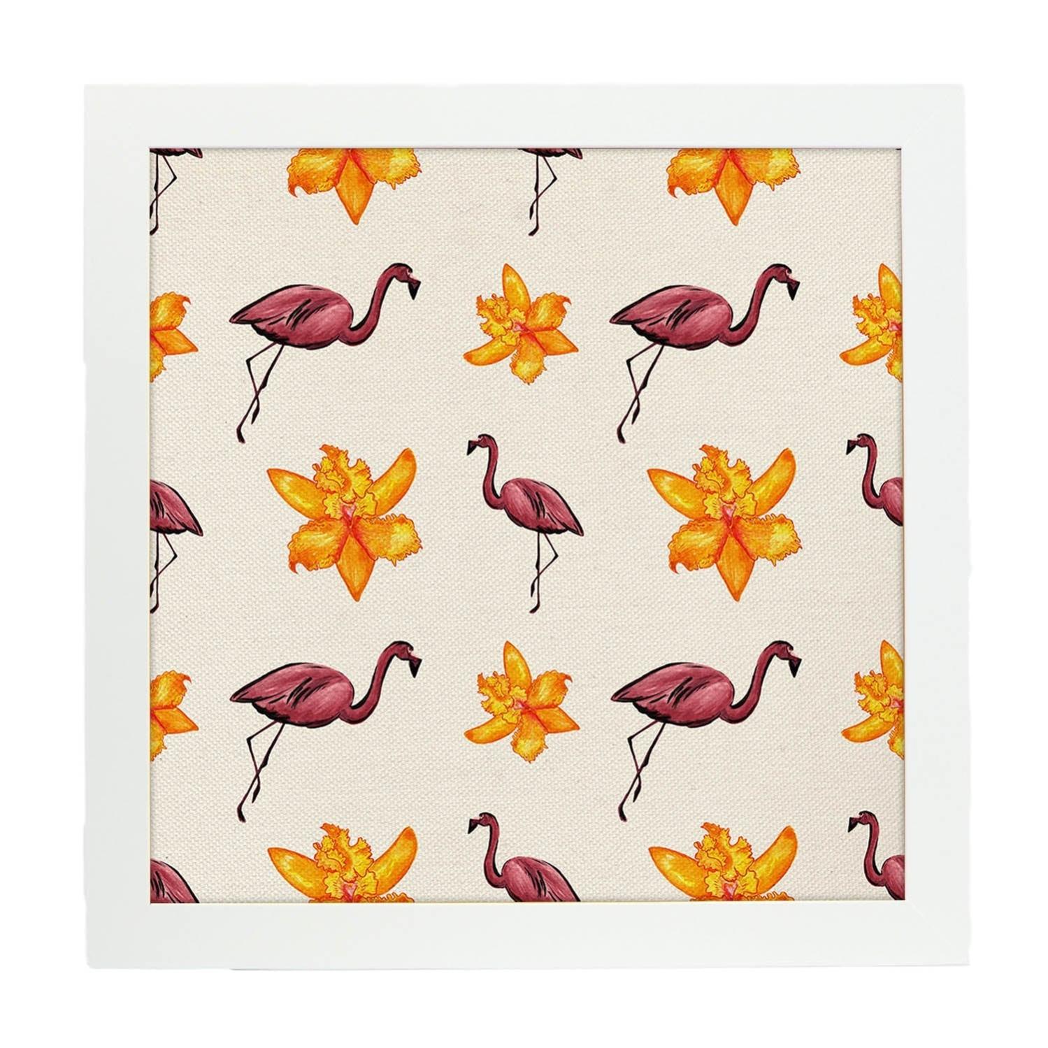 Poster Di Fiori E Natura. Lamina Quadrata Floreta Di Flamenco ...