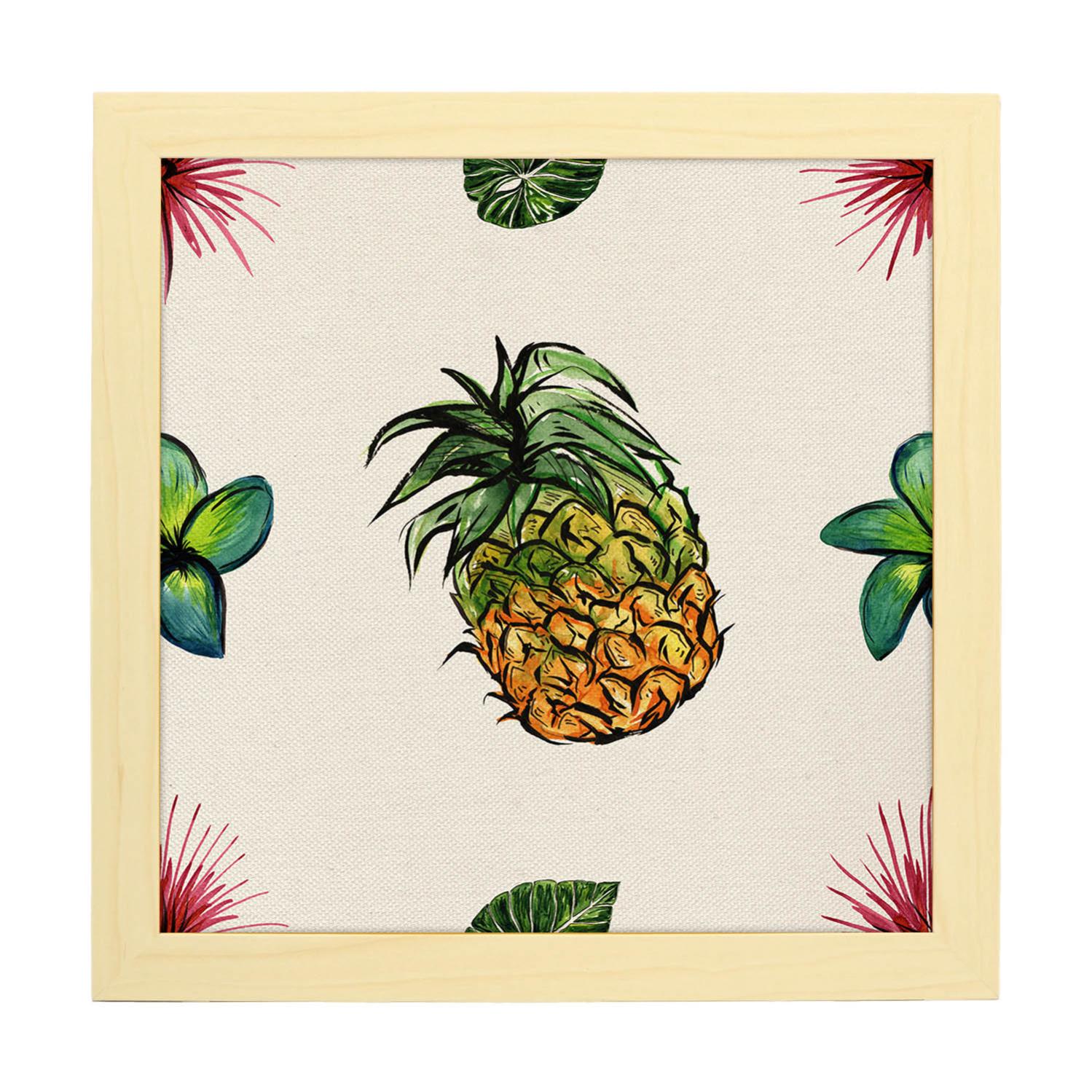 Affiche Carrée De Pins À Fleur. Plaft Carré De Fruits Et Légumes ...