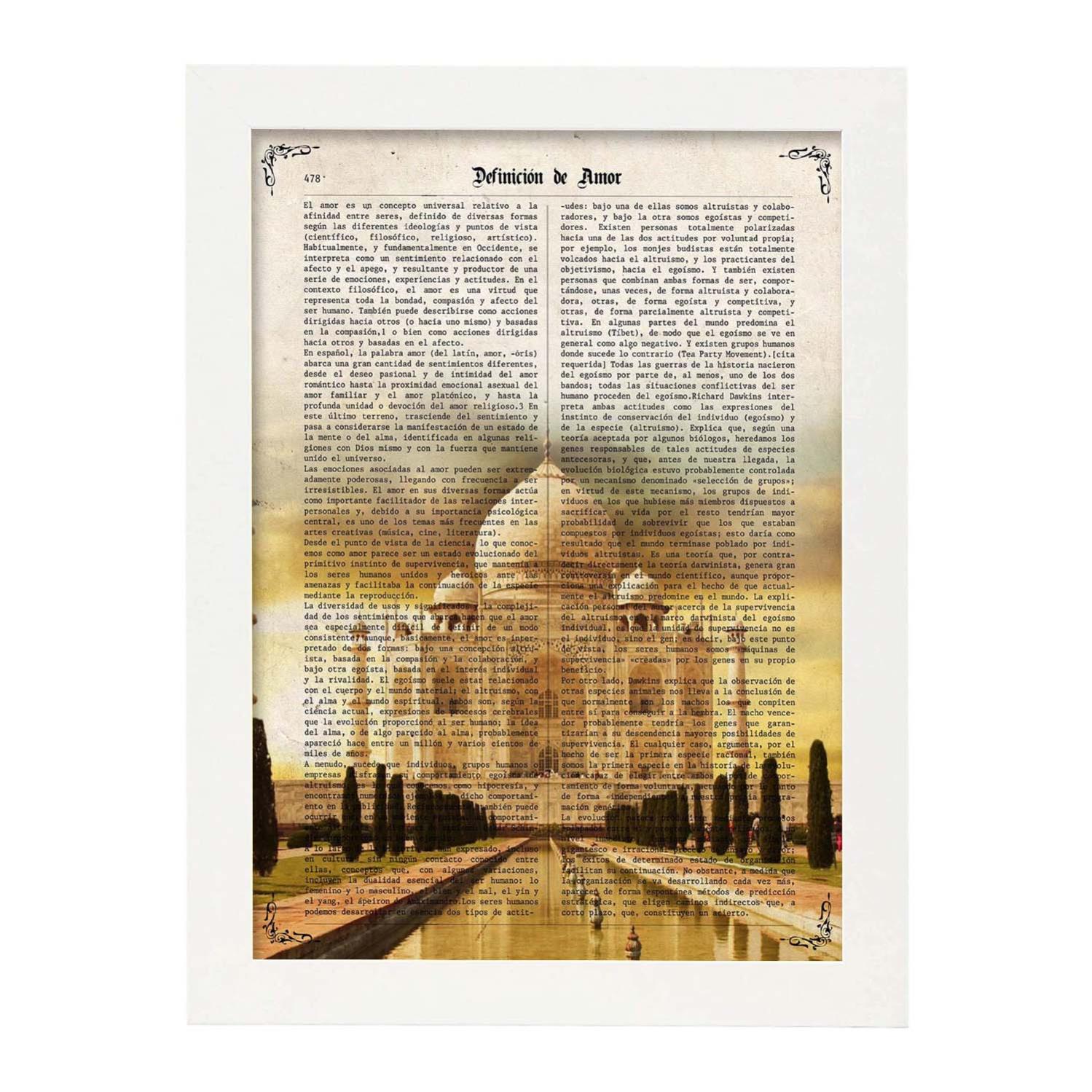 Poster Taj Mahal (india). Piatti E Illustrazioni Delle Città Del Mondo ...
