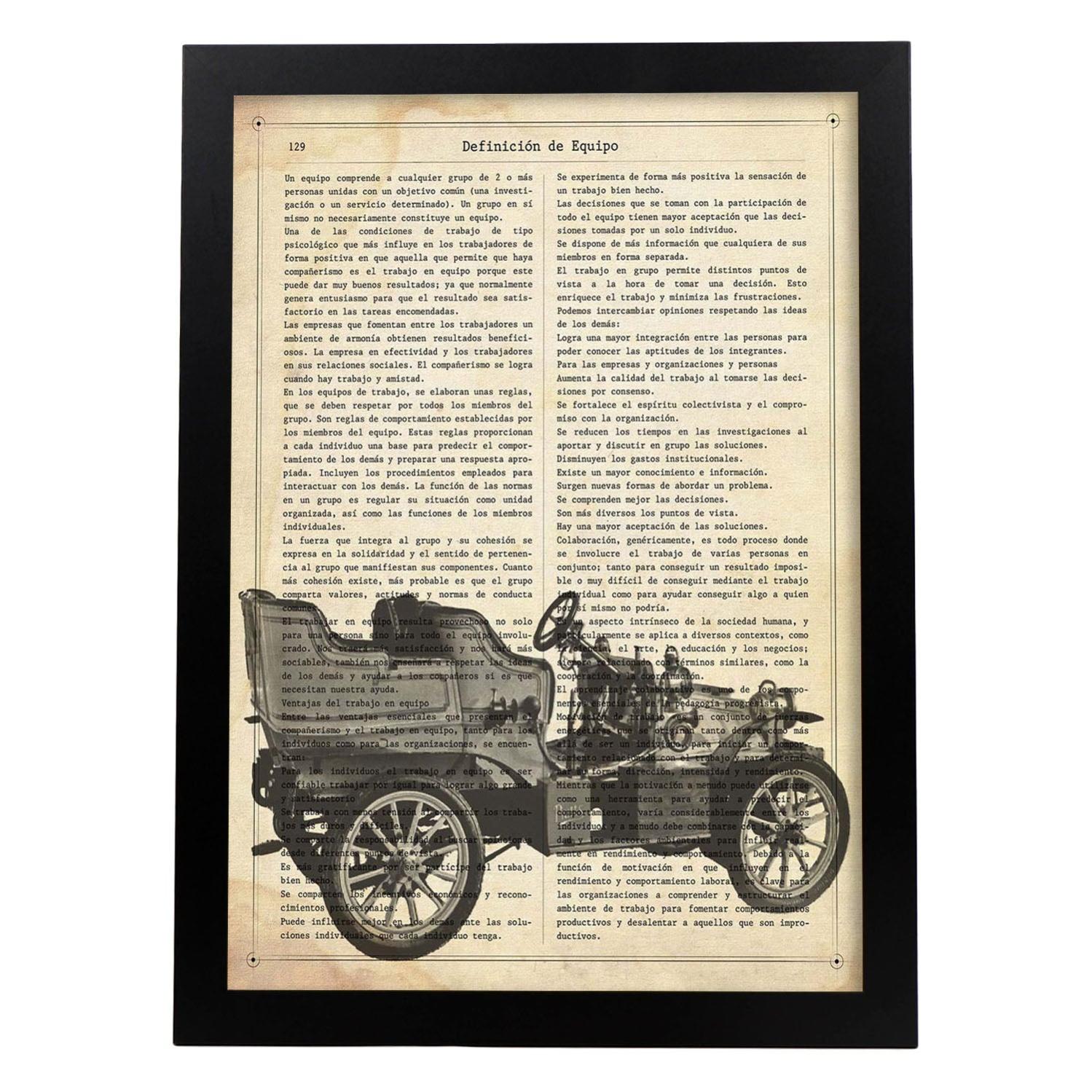 Vieille Affiche De Voiture. Fiches De Véhicules Avec Définitions ...