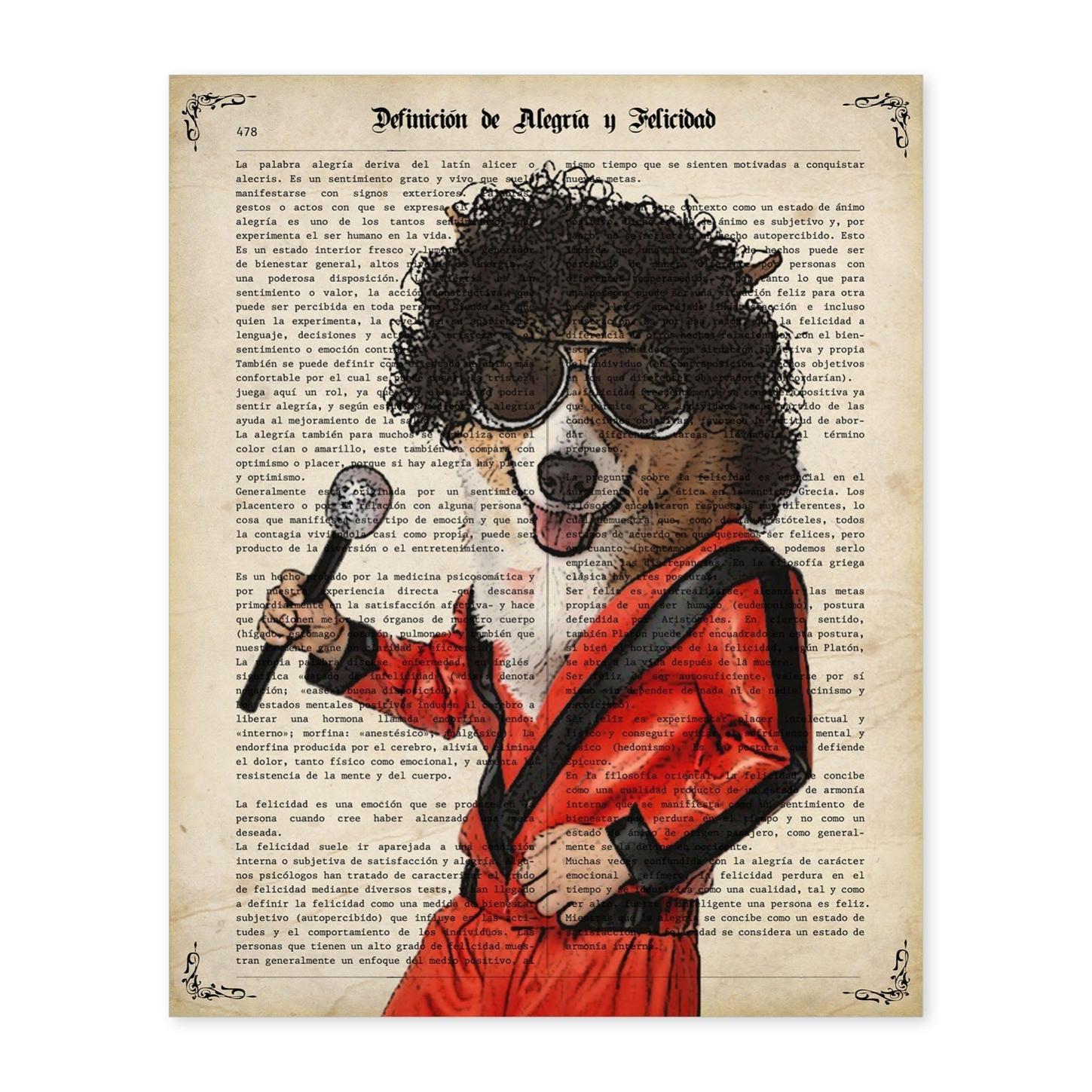 Michael Jackson Dog Affiche. Feuilles D'animaux Avec Des Définitions ...