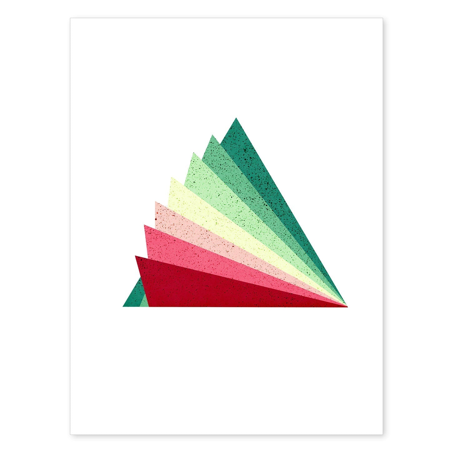 Disegno Geometria Colorato. Foglio Triangolare Rosso Verde, Illustrato ...