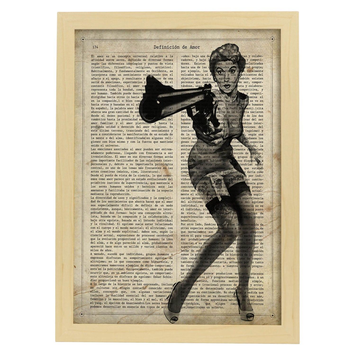 Poster De Pin Up Pistolera. Láminas Con Diseño Pin-up Para Decoración ...