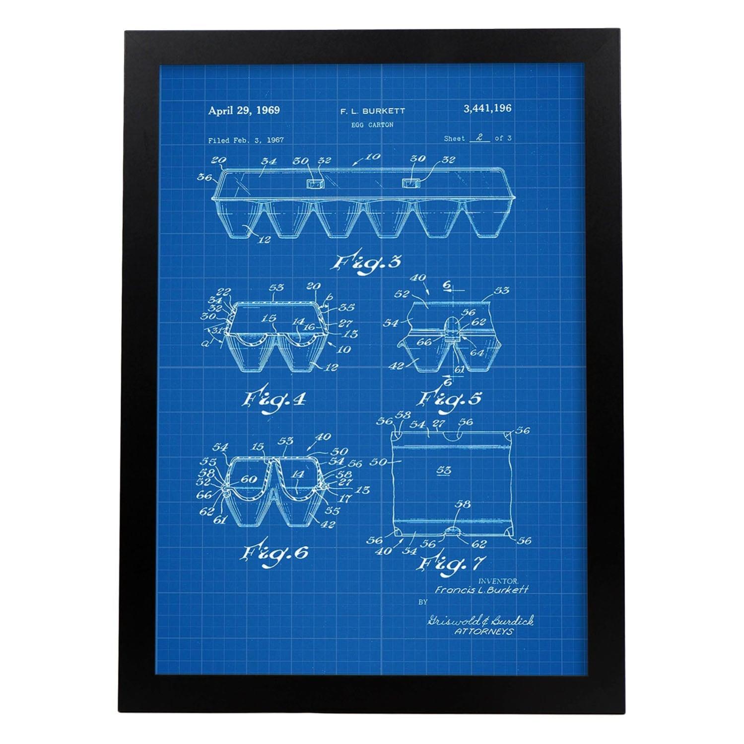Poster Di Brevetto Per Box Uova 2. Lamina Con Vecchio Design Di ...