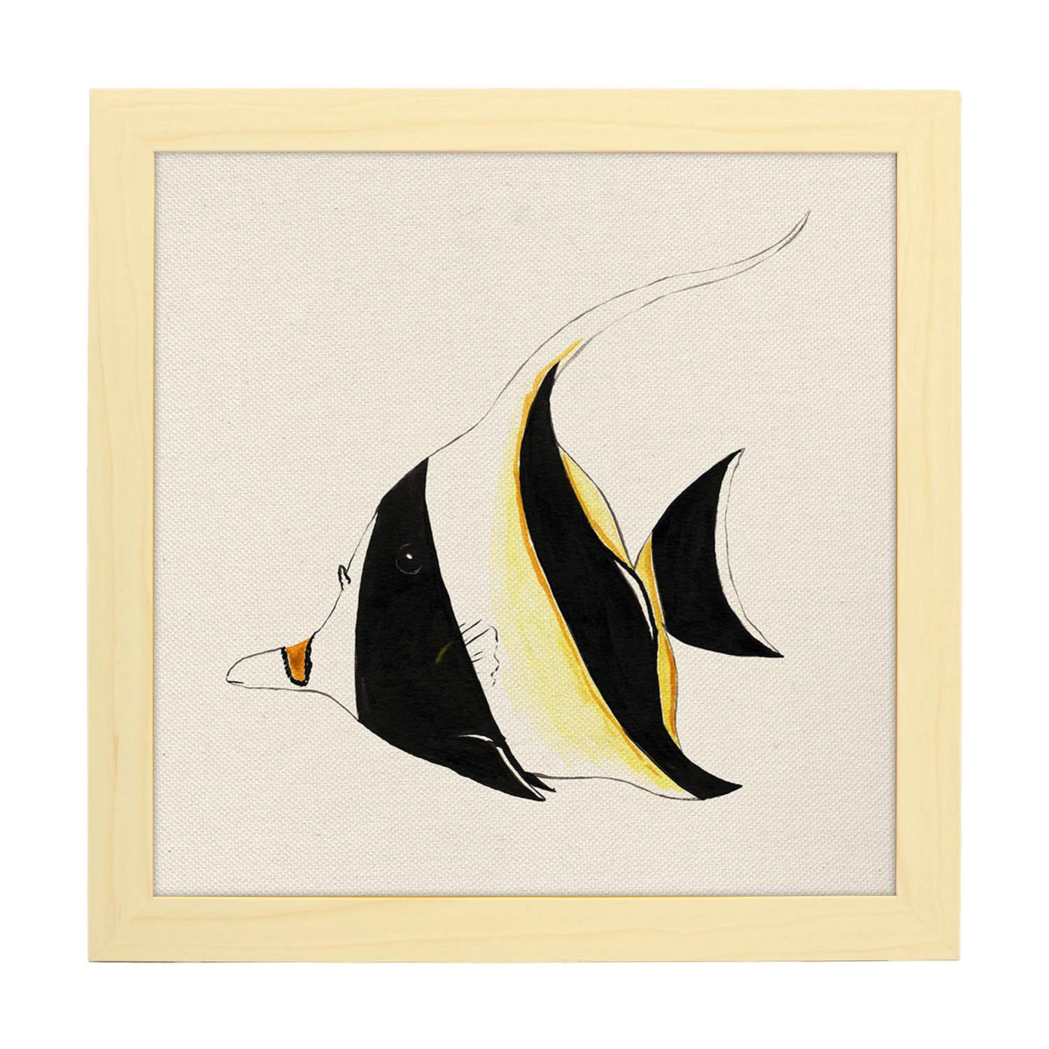 Quadrato Con Disegni Di Pesce. Foglio Di Pesce Di Raydo, Illustrato Con ...