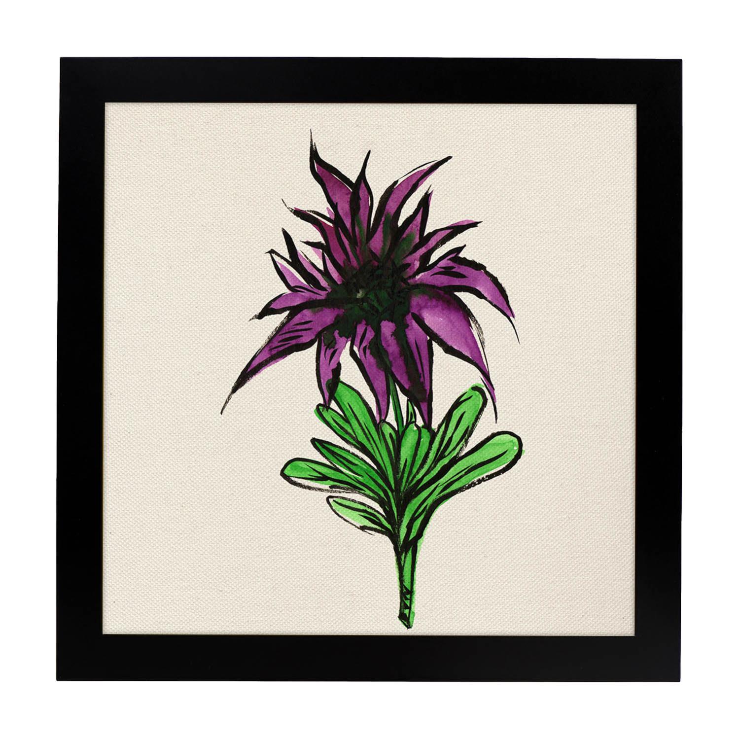 Affiche De Fleur Et De Nature. Cassionate Flower Square Lame, Illustrée ...