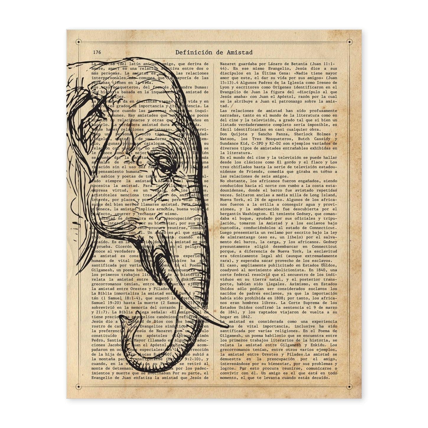 Elephant Memory Poster Con Definizione. Sheet Per Animali Con Testo E ...
