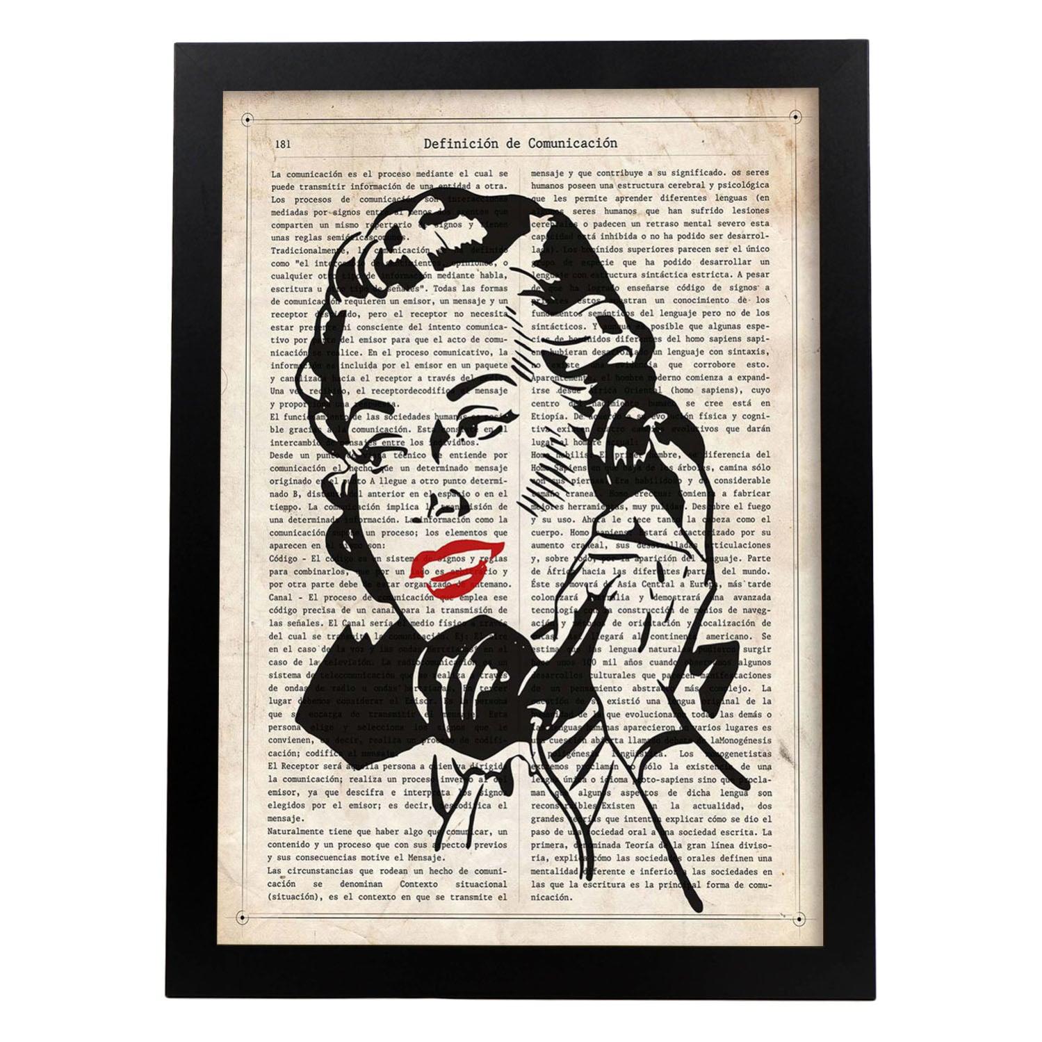 Pop Poster Art. Foglio Da Donna Al Telefono. Disegni Colorati Con Arte ...