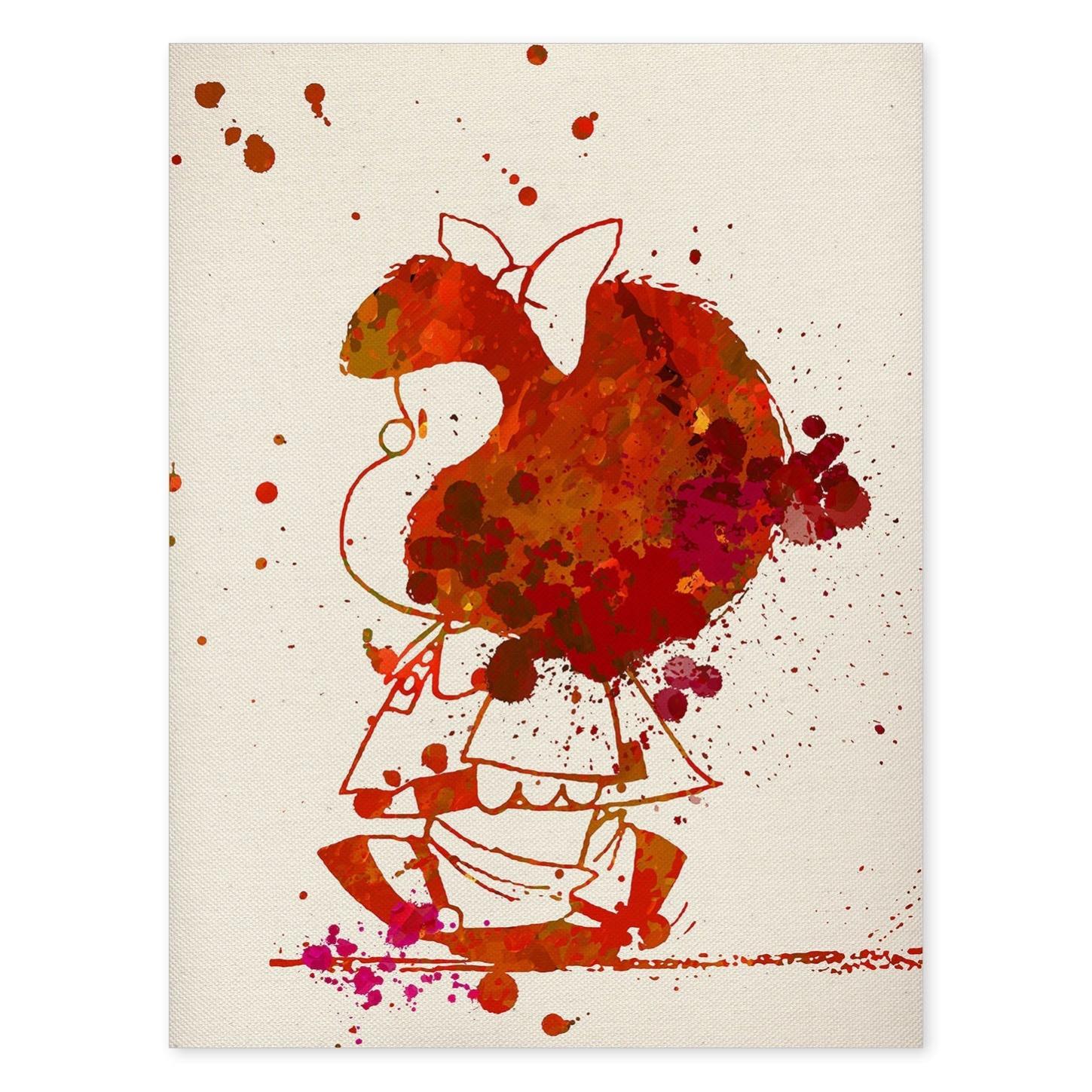 Poster Red Mafalda. Color Mafalda Poster Per Bambini, Ti Dissolvi Dall ...