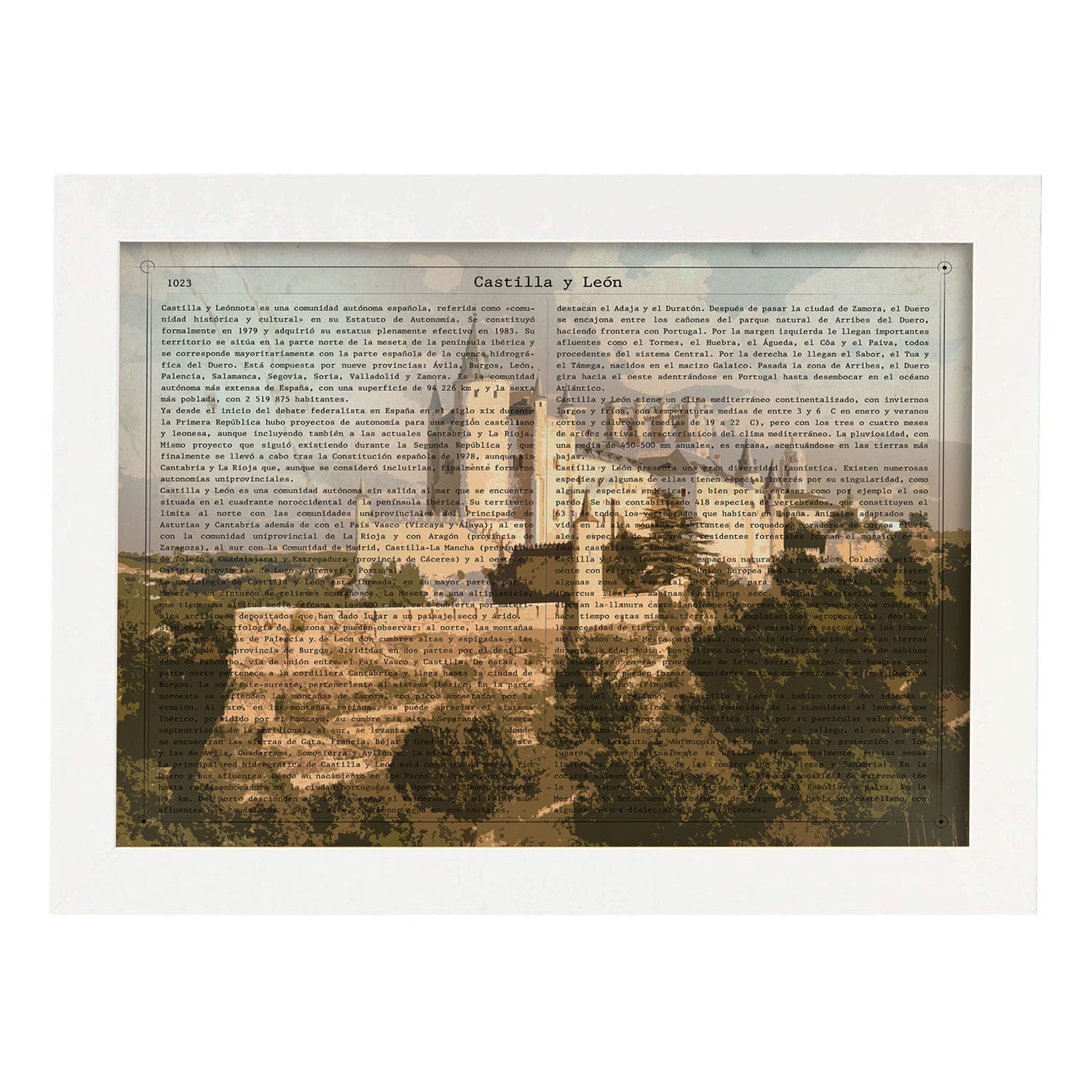 Poster Castilla E Leon. Piastre Di Comunità Autonome Della Spagna ...