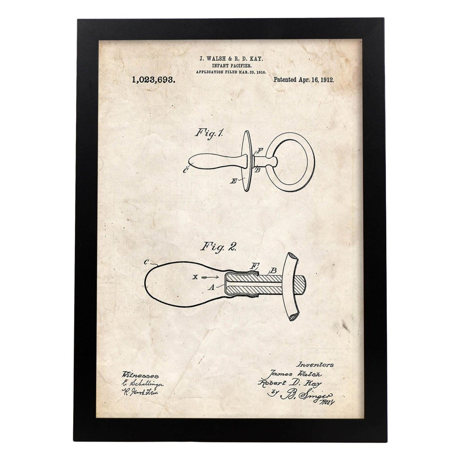 Chupete Patent Affiche 2. Perte Avec Une Conception De Brevet Ancienne ...