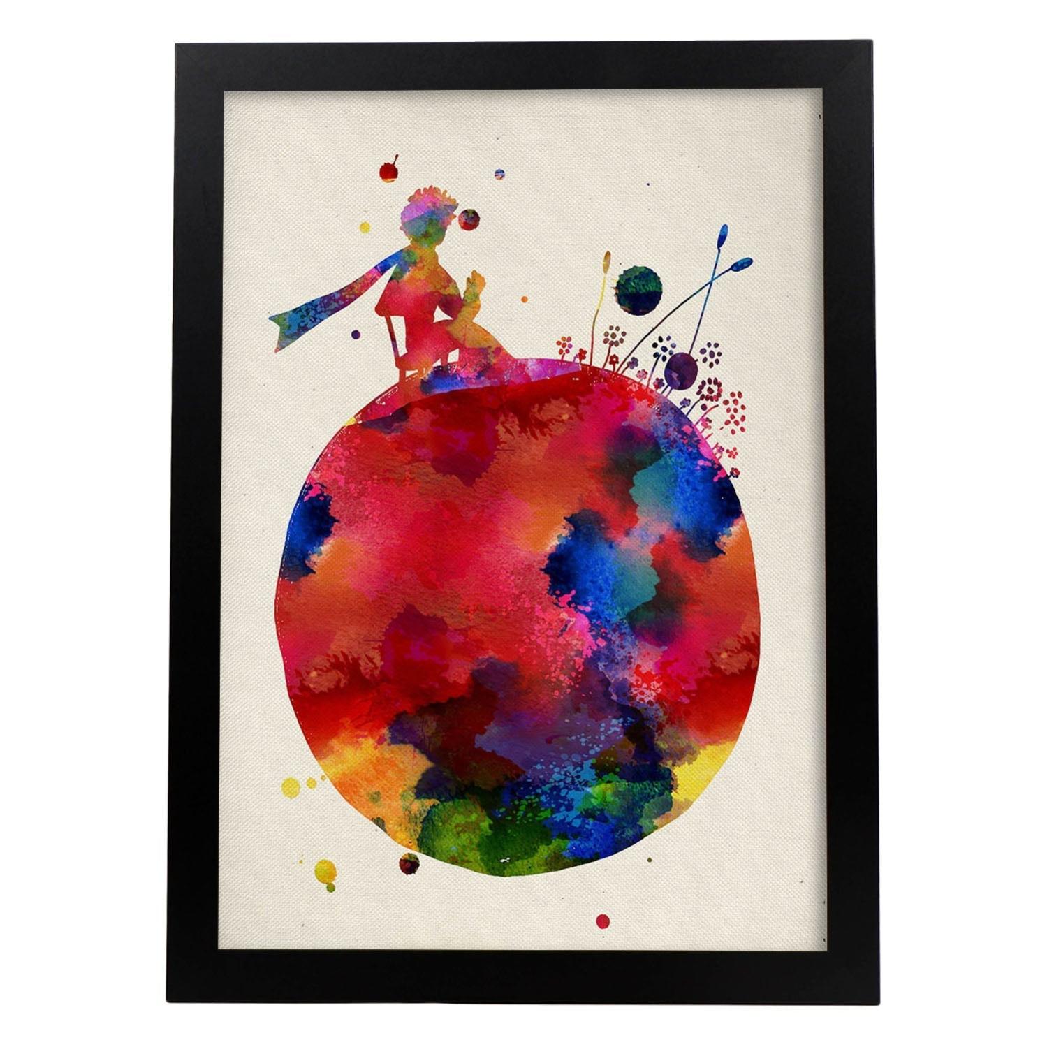 L'affiche Du Prince Assis Avec Une Conception Aquarelle. Mélange De ...