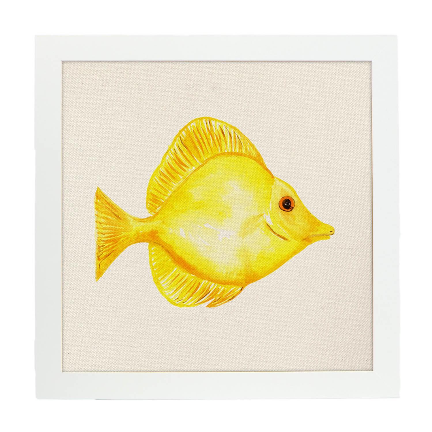Quadrato Con Disegni Di Pesce. Felice Fish, Illustrato Con Pesci E ...
