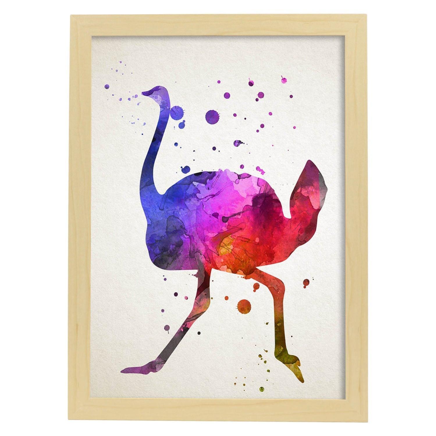 Oyster Poster Acutela Style. Piastre Di Animali Da Acquerello Telaio ...