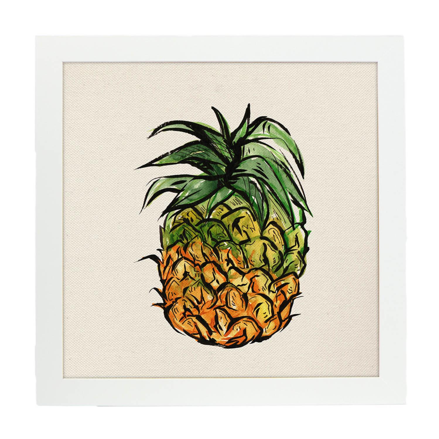 Affiche Carrée D'ananas Pour Tous. Fiche De Fruits Et Légumes En Forme ...