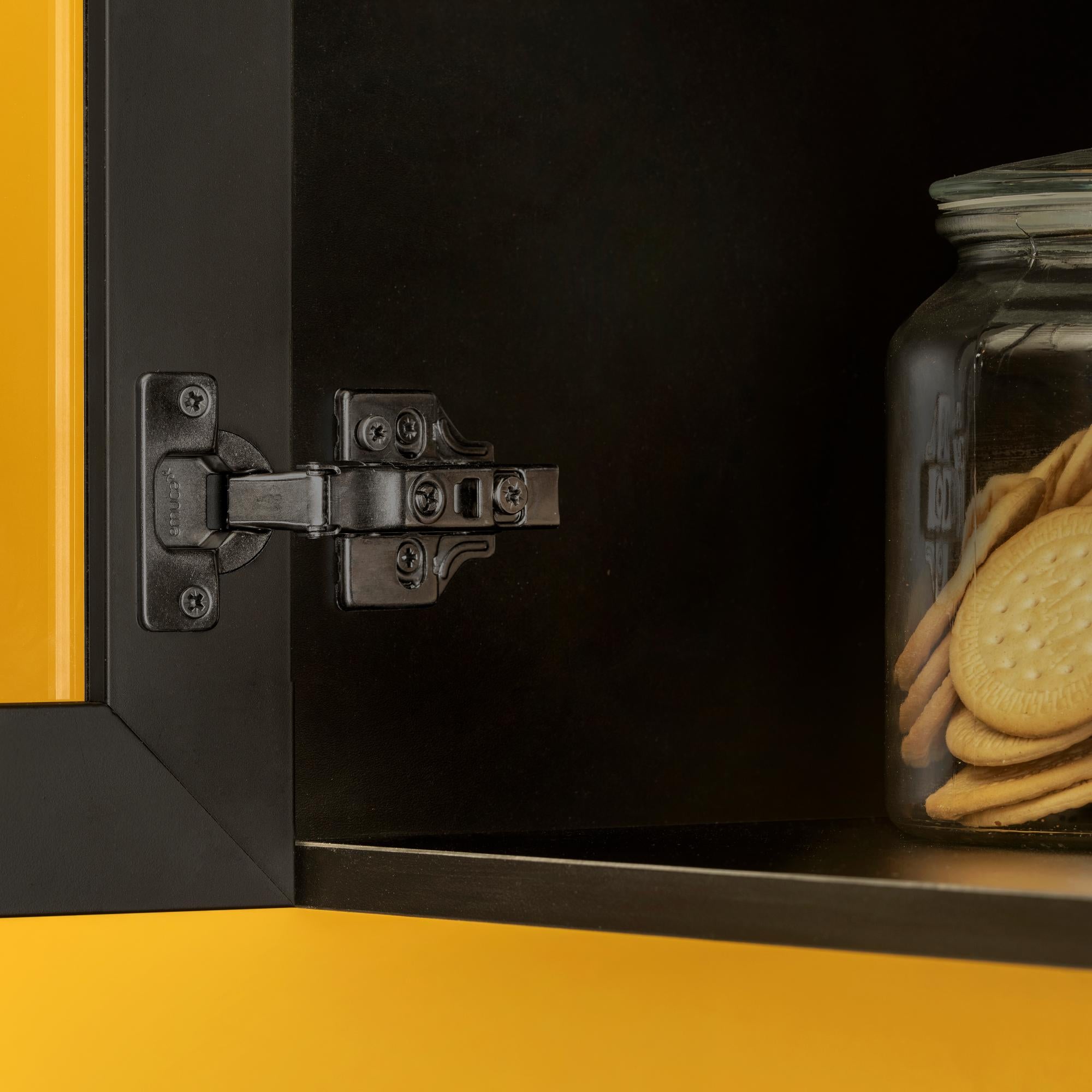 Emuca Lot de 20 charnières super coudées X91 à fermeture amortie avec ...