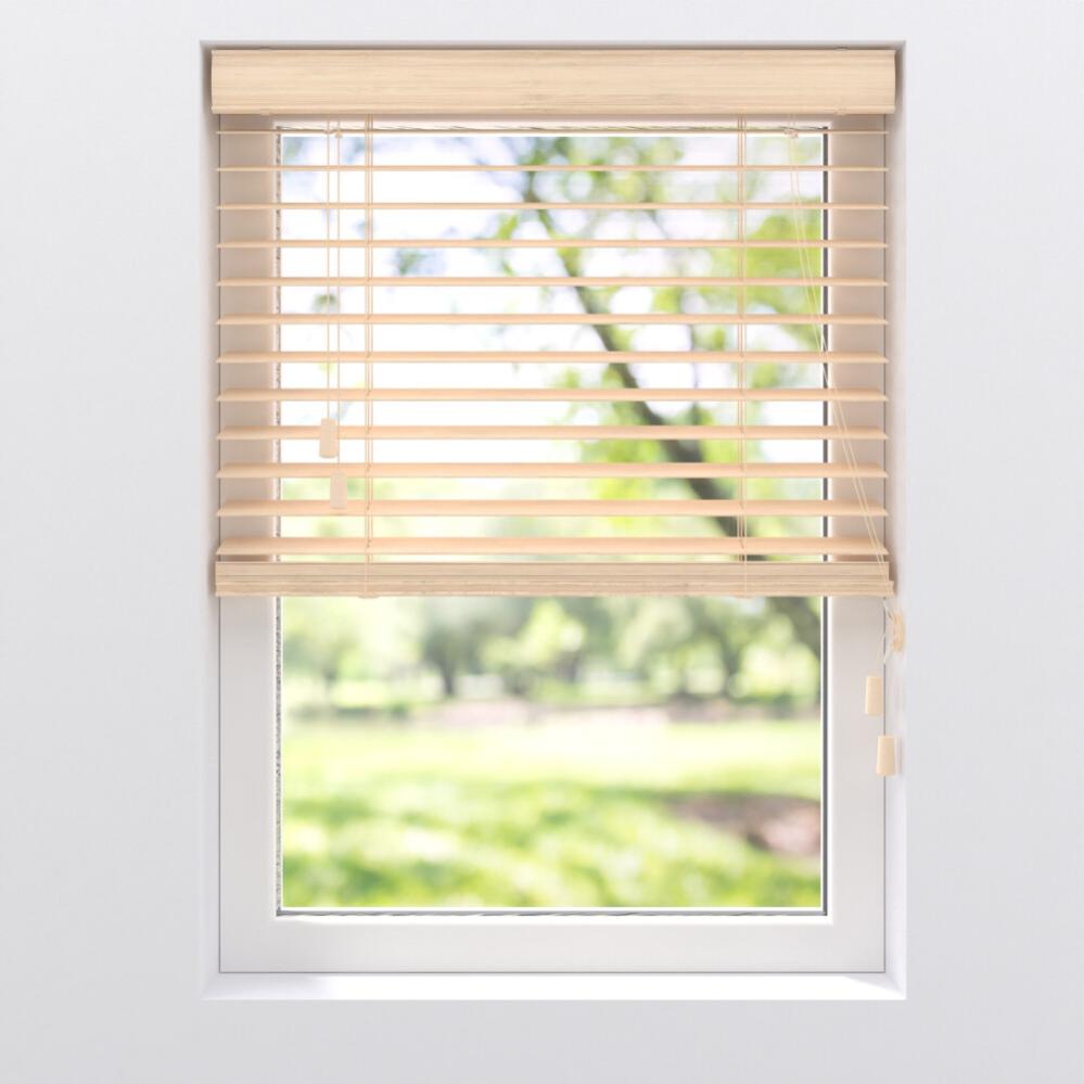 Store vénitien bambou 50mm - Bois naturel - L90 x H240cm | Leroy Merlin