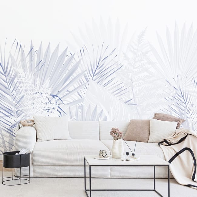 Papier Peint Panoramique Floral Bleu - 99DECO - L336xH270cm | Leroy Merlin Papier Peint Panoramique Floral Bleu - 99DECO - L336xH270cm | Leroy Merlin