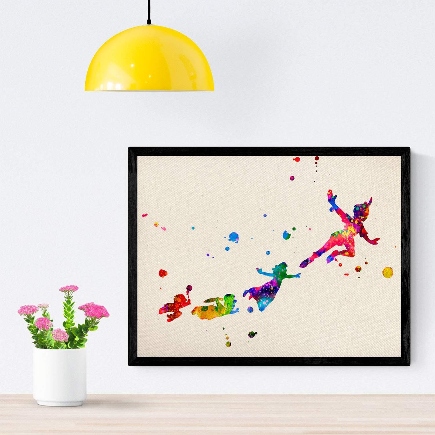 3 Fogli Impostati Per Inquadrare Un Poster In Stile Acquerello Con ...