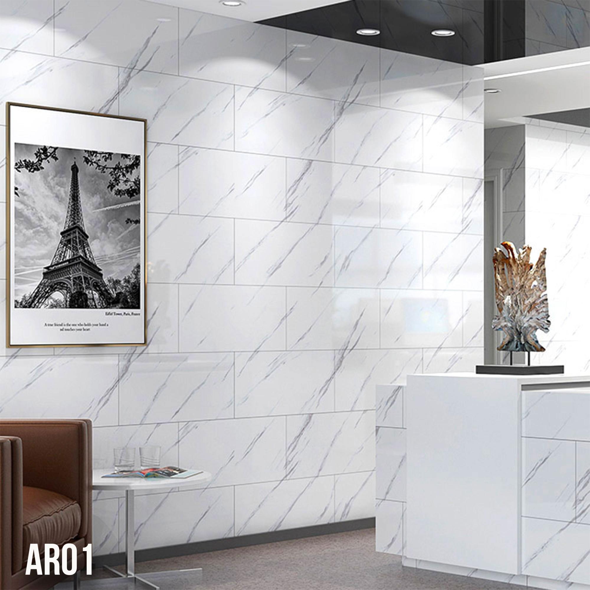 Pannelli in PVC Autoadesivi Effetto Marmo/Granito 60x30xcm Lussuosi ...