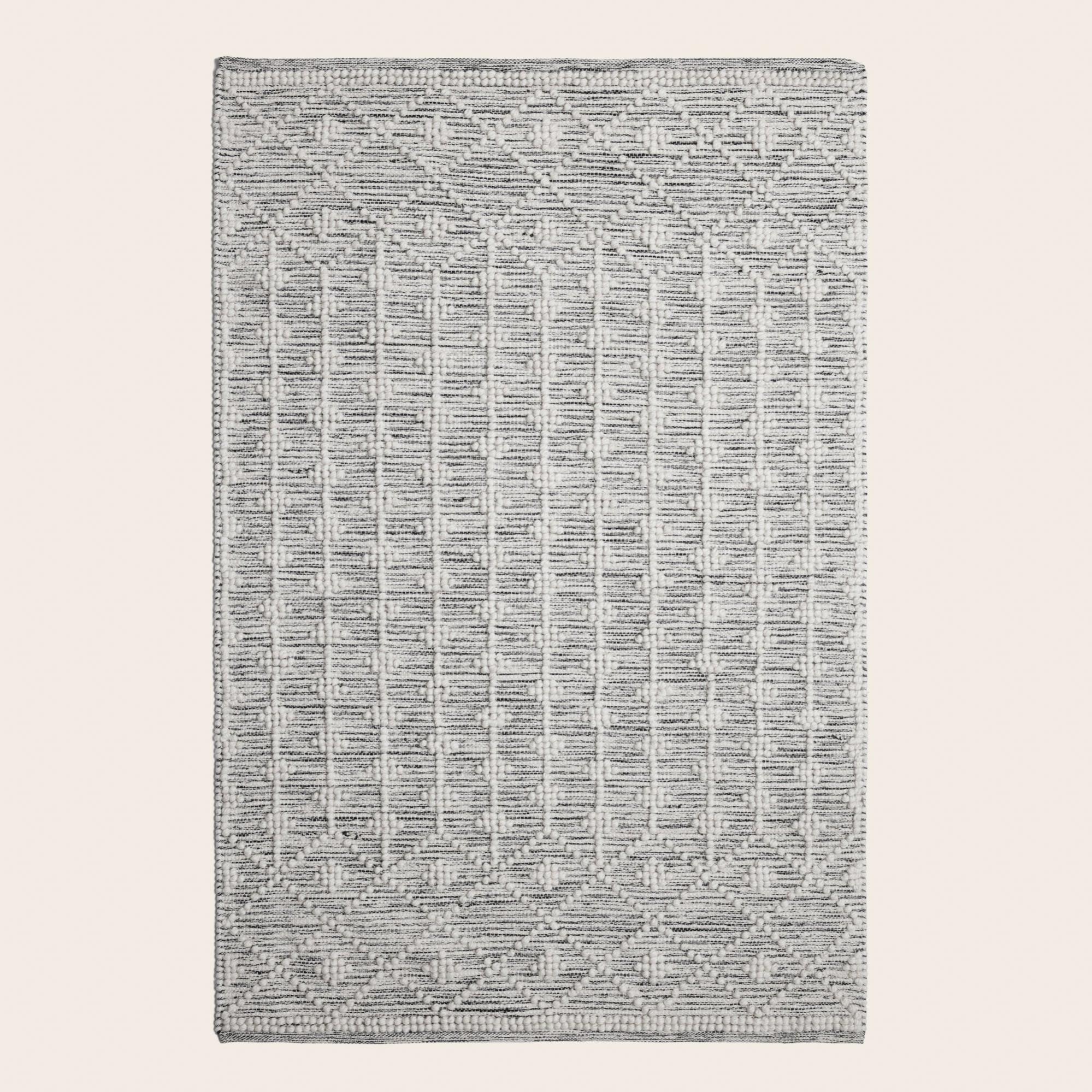 Tapis de sol SOLVIG ivoire et noir 60x110 cm | Leroy Merlin