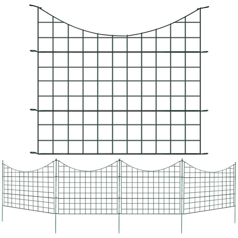 Clôture d'étang Clôture de jardin Set de 11 pièces Garden Clôture de ...