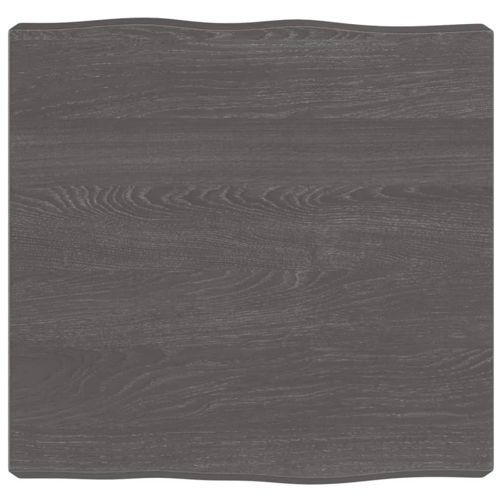 VidaXL Piano Tavolo Grigio Scuro 40x40x6 cm in Rovere Non Trattato ...