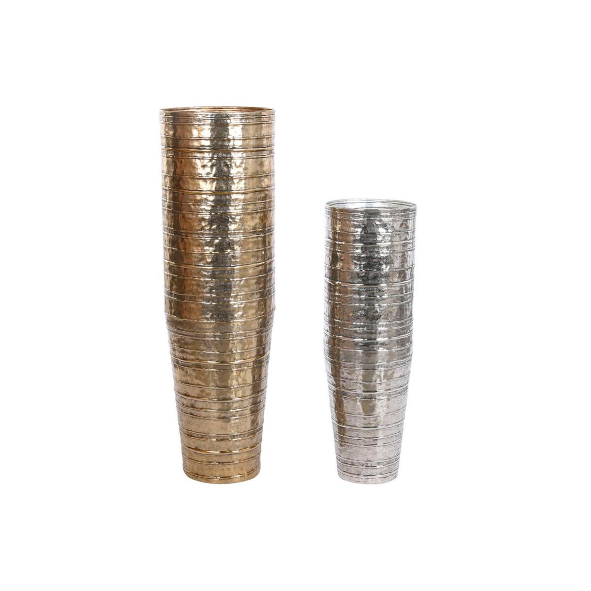 Vase DKD Home Decor Doré Argenté Aluminium Moderne 31 x 31 x 106 cm ...