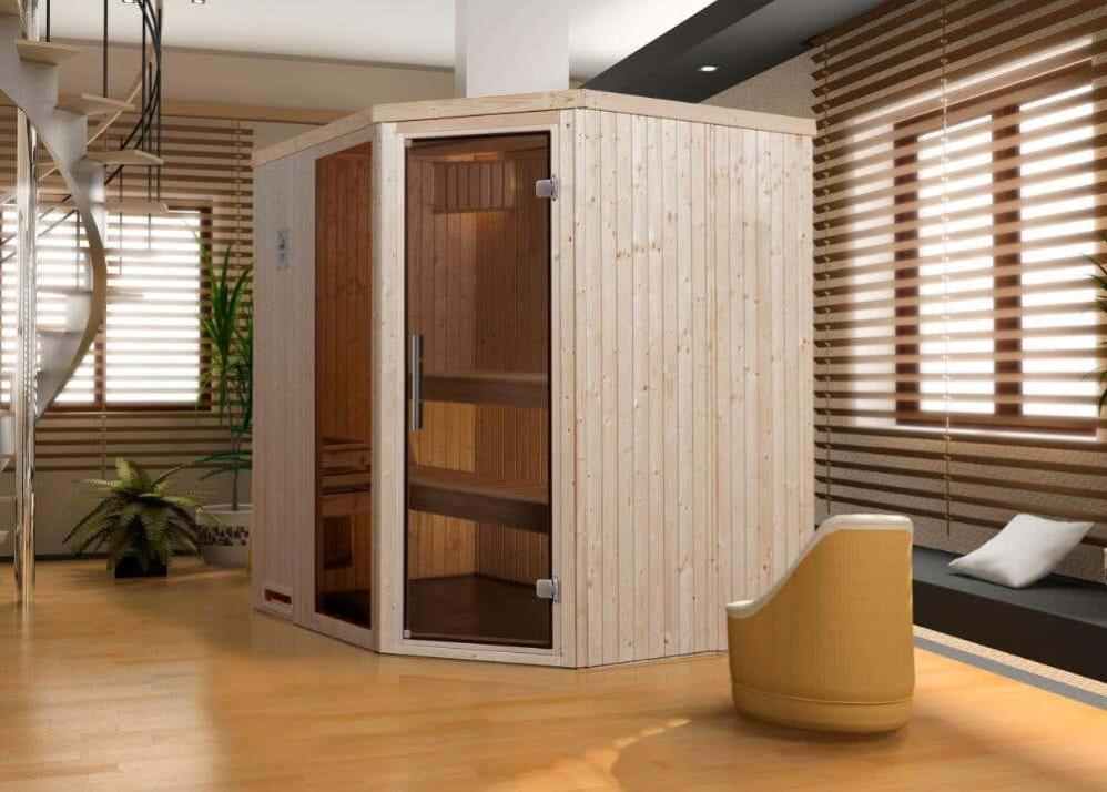 Sauna d'angle en kit WEKA VARBERG WEKA, 1.9x1.9m dim. ext. (cas échéant ...