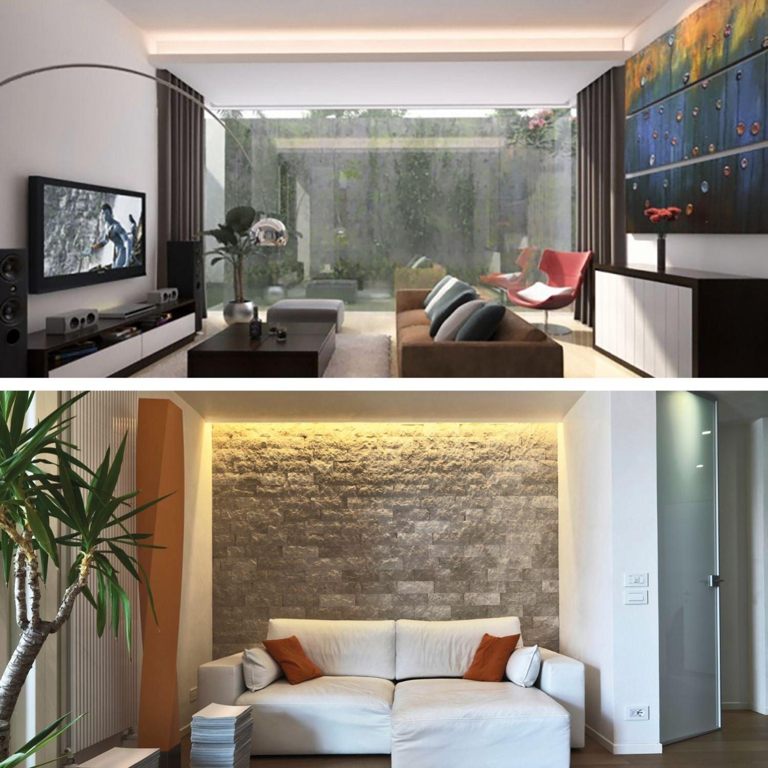 KH903 da 2 metri - Cornici velette per led a soffitto e parete, per ...