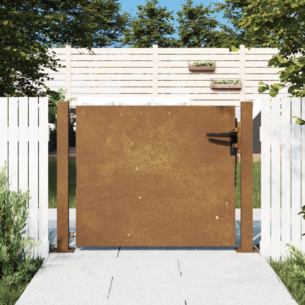 Portail de jardin 105x80 cm acier corten vidaXL | Leroy Merlin Portail de jardin 105x80 cm acier corten vidaXL | Leroy Merlin
