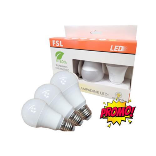 FSL FL3A6012W30K27 Promo Pack da 3 Lampadine LED E27 a Goccia 12W 3000K Luce Calda | Leroy Merlin