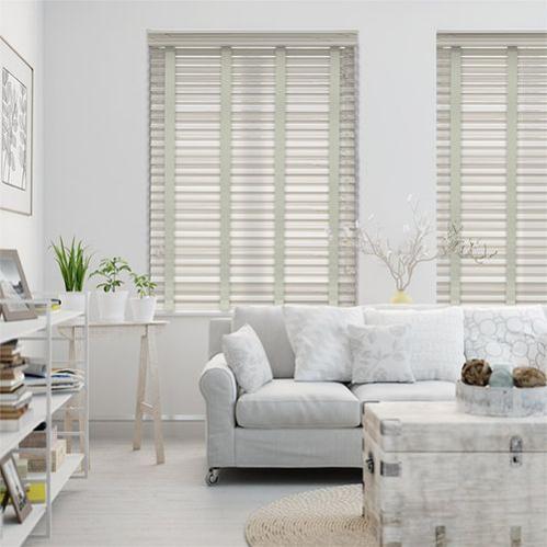 Venecianas Madera Efecto madera con cinta Color Arena tx - Gris 87x140 - Cortinadecor | Leroy Merlin