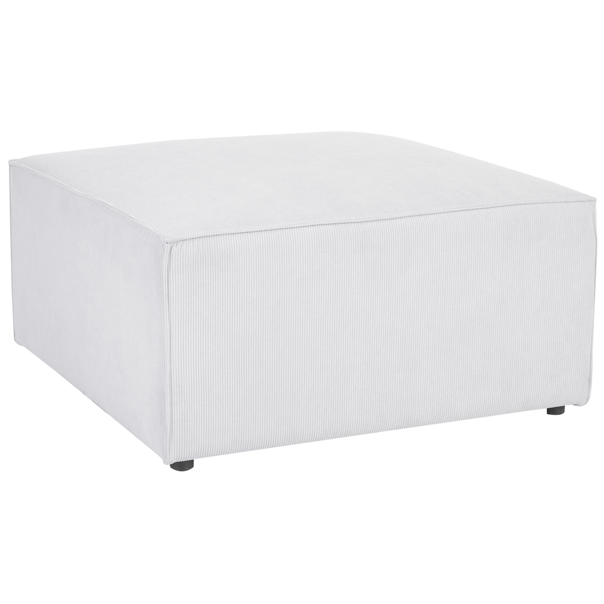 Ottomana velluto a costa bianco sporco 83 x 83 cm LEMVIG | Leroy Merlin
