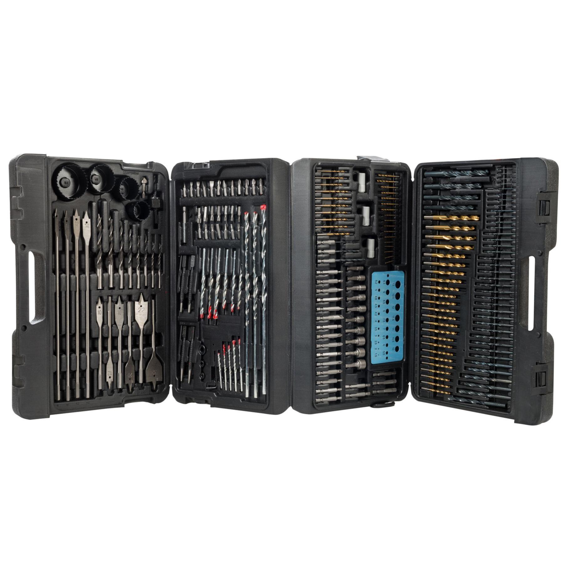 COFFRET FORETS, EMBOUTS, ACCESSOIRES pour PERCEUSE VISSEUSE - 204 PCS ...