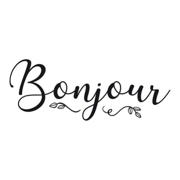 Sticker bonjour noir 26x10cm | Leroy Merlin