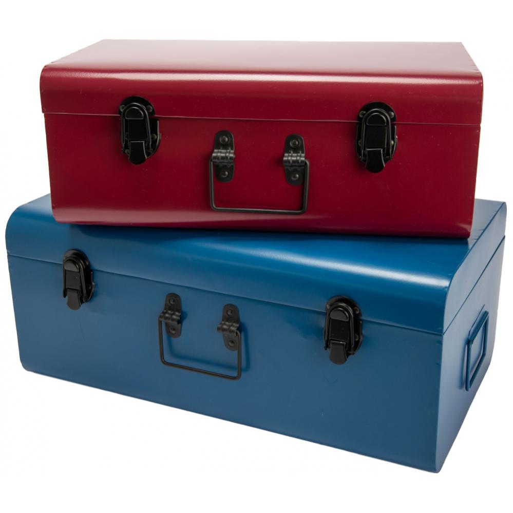 Set de 2 valises en métal Amitié Amadeus | Leroy Merlin