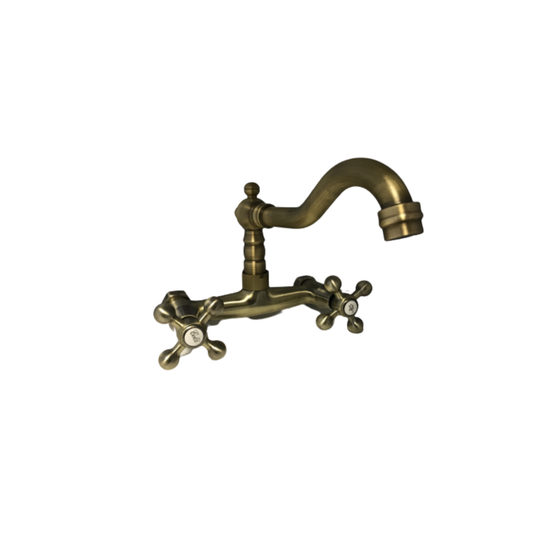 Rubinetto a parete bronzato vecchio ottone vintage completo | Leroy Merlin