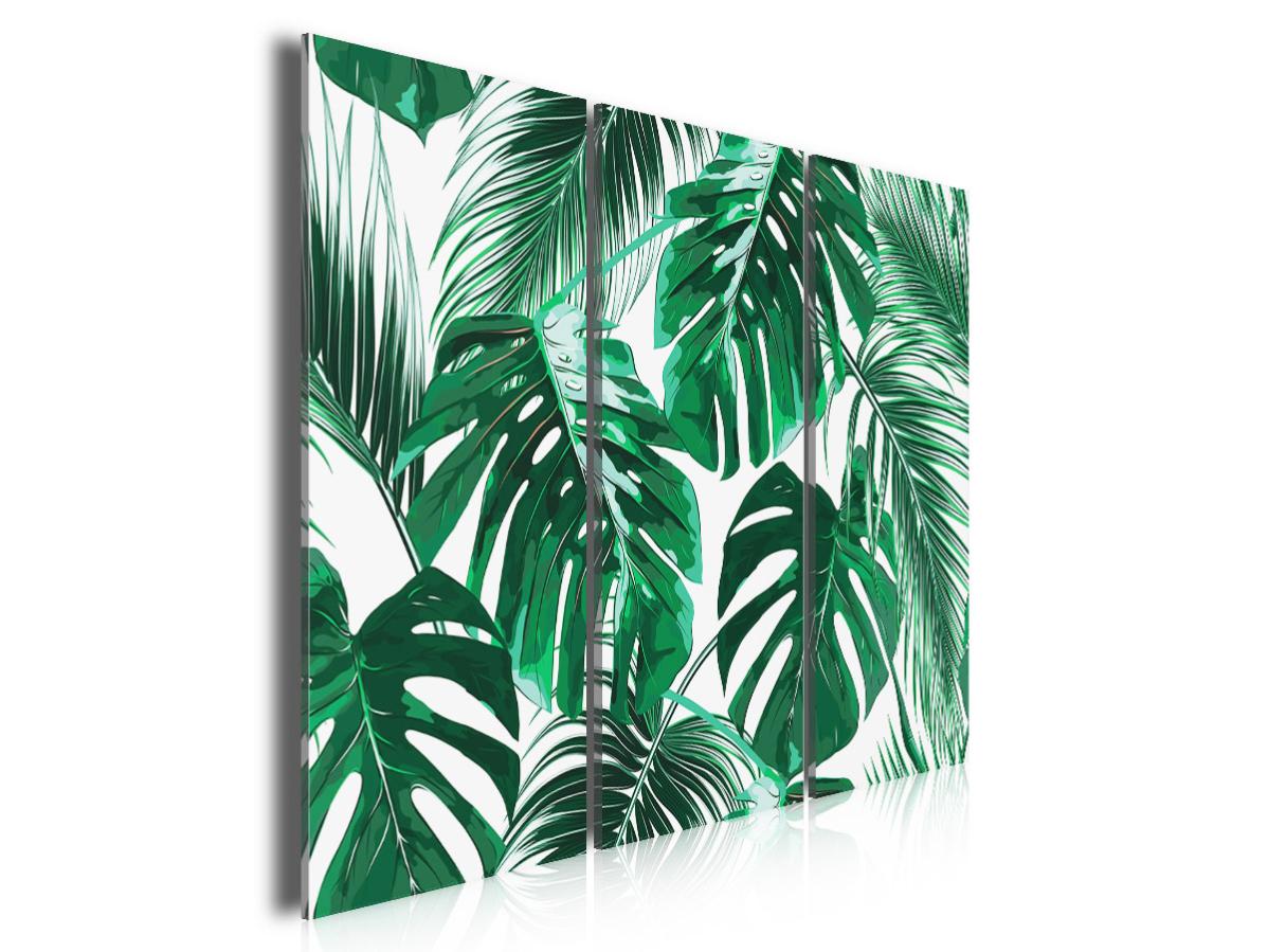 Tableau tryptique, Tableau tropical feuille, 90x60cm | Leroy Merlin