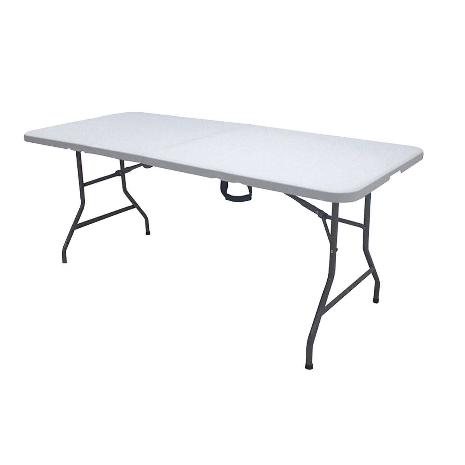 Table de réception pliable rectangulaire - 180 x 75 x 74 cm. - Blanche ...