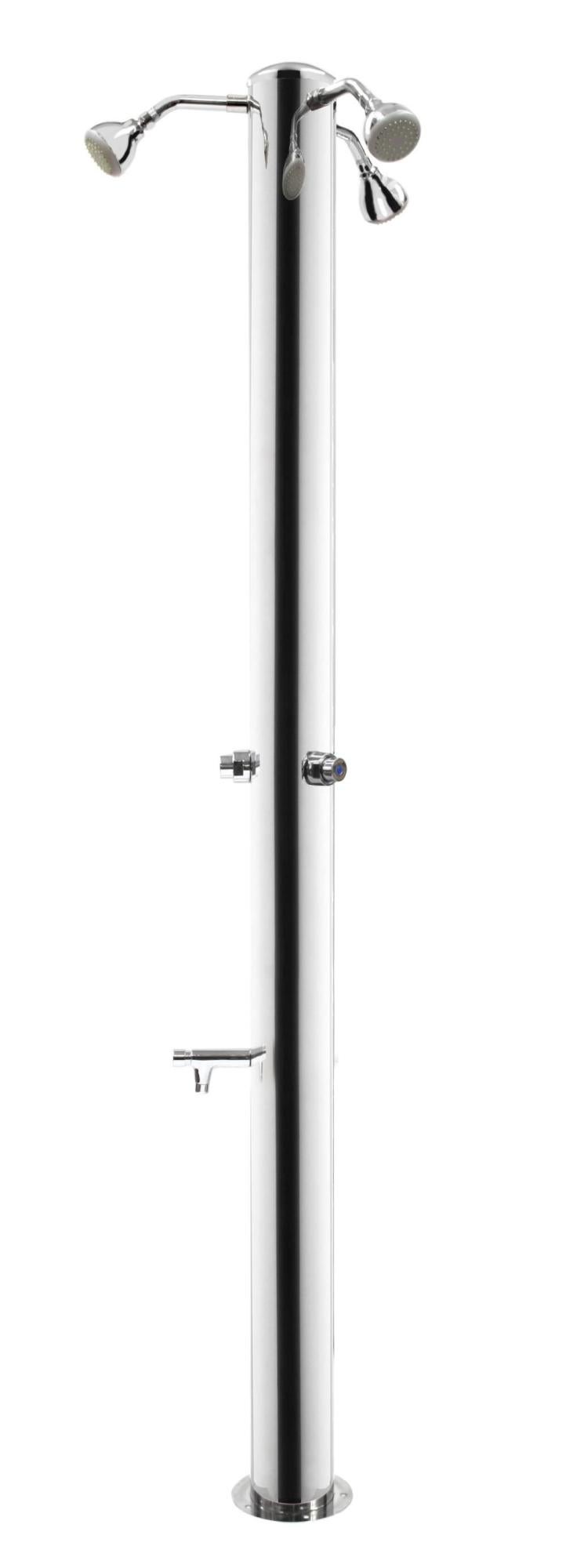 Sined Doccia tripla da esterno in acciaio inox 316L con pulsanti ...