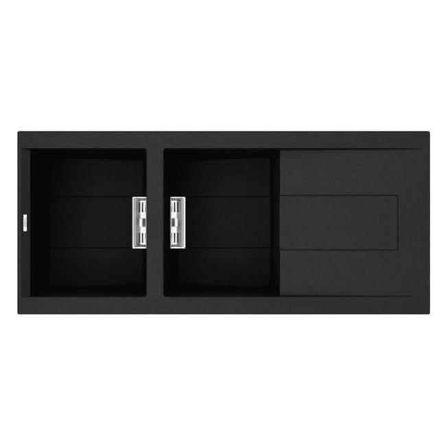 Lavello Elleci Incasso 2 Vasche Con Gocciolatoio 116x51,5 Smart 500 ... Lavello Elleci Incasso 2 Vasche Con Gocciolatoio 116x51,5 Smart 500 ...