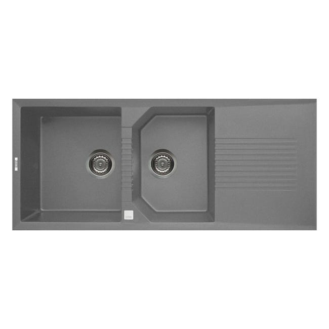 Lavello Elleci Incasso 2 Vasche Con Gocciolatoio 116x50 Tekno 500 ... Lavello Elleci Incasso 2 Vasche Con Gocciolatoio 116x50 Tekno 500 ...