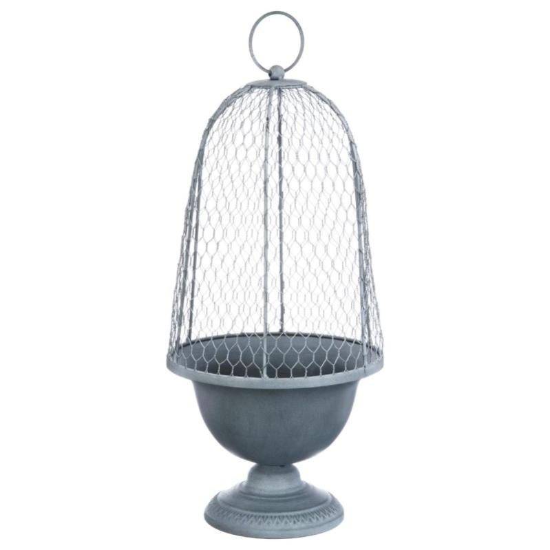 Repose Plante en Métal "Niena" 49cm Gris | Leroy Merlin