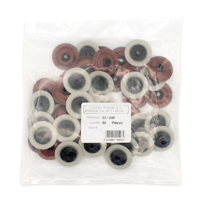 50 Rondelles À Bossage Avec Étanchéité Pour Fixation Accessoires | Bleu ...