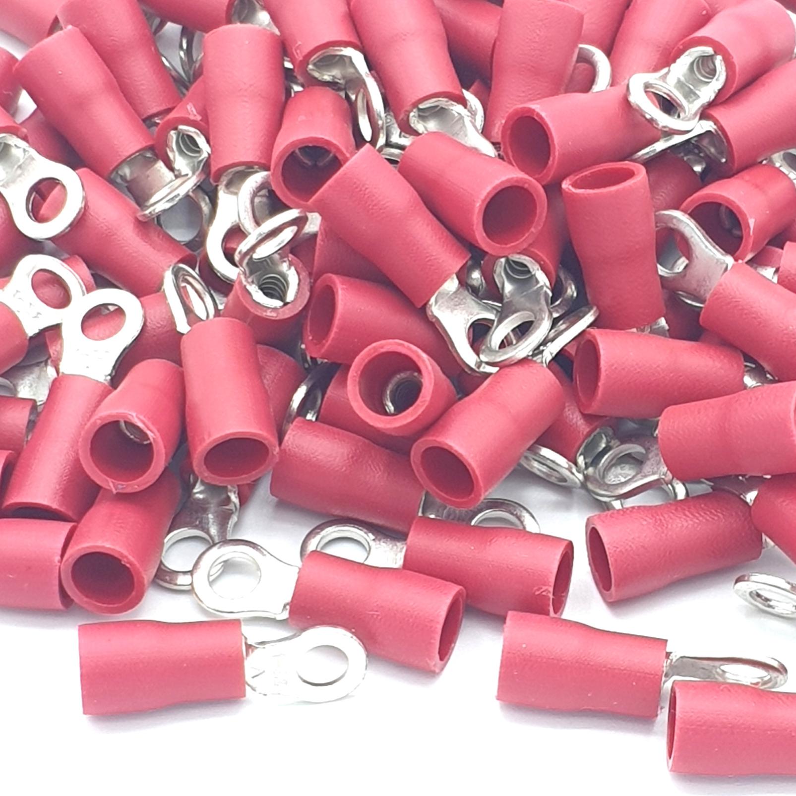 100pcs Cosses Anneau À Sertir Rouges Isolées Taille De Goujon 3,2 mm | Leroy Merlin