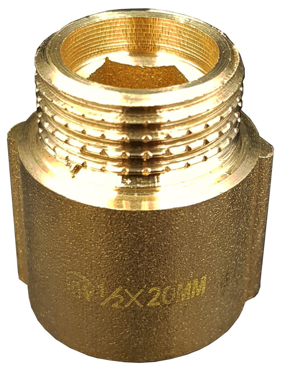 Rallonge De Tuyau Filetage Bsp 1/2" (15mm) Femelle X Mâle En Fonte Laiton - 20mm | Leroy Merlin