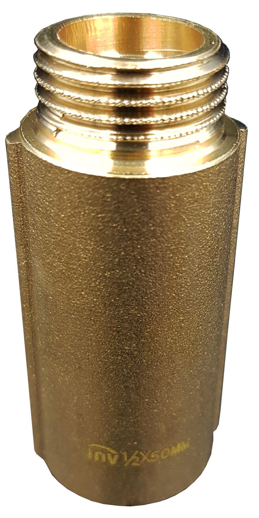 Rallonge De Tuyau Filetage Bsp 1/2" (15mm) Femelle X Mâle En Fonte Laiton - 50mm | Leroy Merlin